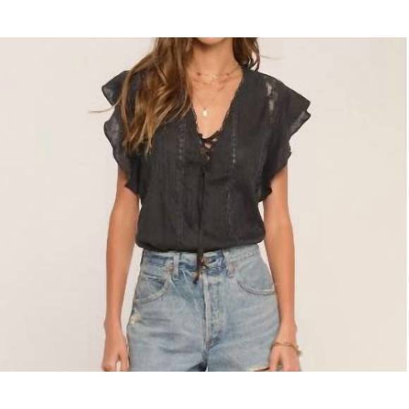 Heartloom | Tops | New Heartloom Black Melissa Top In Black | Poshmark
